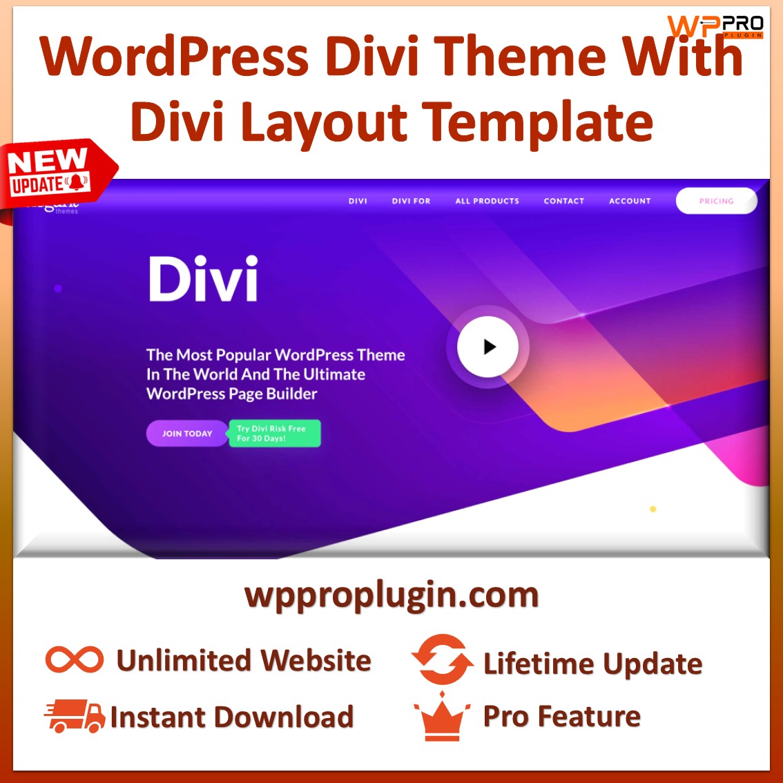 Divi Theme Included Layout Template – Best WordPress Theme – WP Pro Plugin